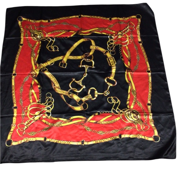 Corciova | Accessories | Corcovado Silk Equestrian Print Scarf 34 X 34 ...